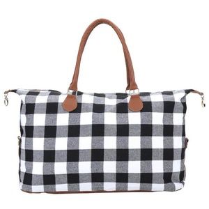 Bags | White Buffalo Plaid Weekender Large Travel Bag | Poshmark